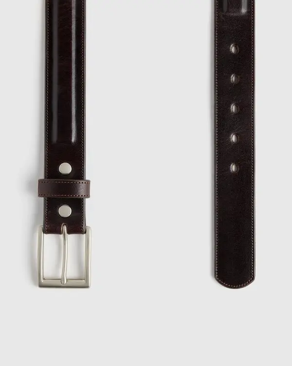 Quince Hugo Contoured Leather Dress Belt
