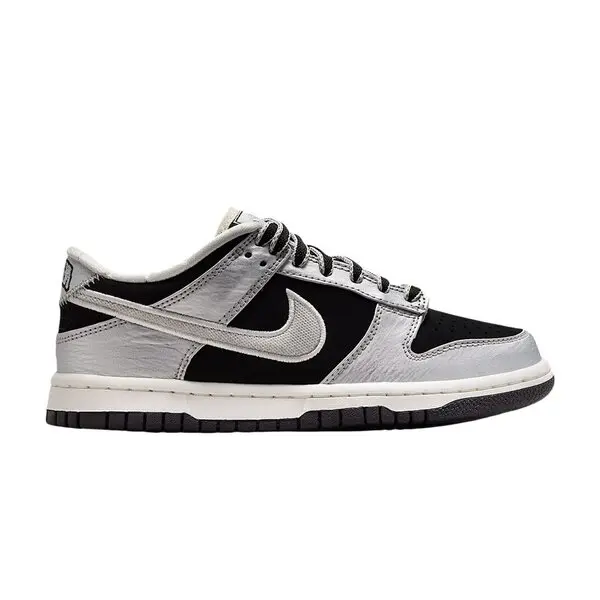 Nike Dunk Low Lv8 Gs 'metallic Silver Sail - Black