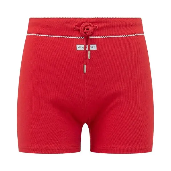 MARINE SERRE Cute 70's Mini Shorts - Red