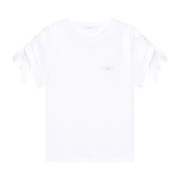 Givenchy Gathered Shoulder T-shirt With Bow Detail