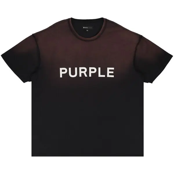 PURPLE BRAND Textured Jersey Inside Out Tee - Black