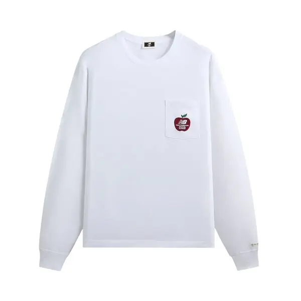 Kith X New Balance Ny Woodblock Long Sleeve Pocket Tee