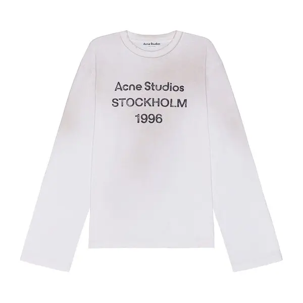 Acne Studios Long Sleeve Crew Neck T-shirt - White