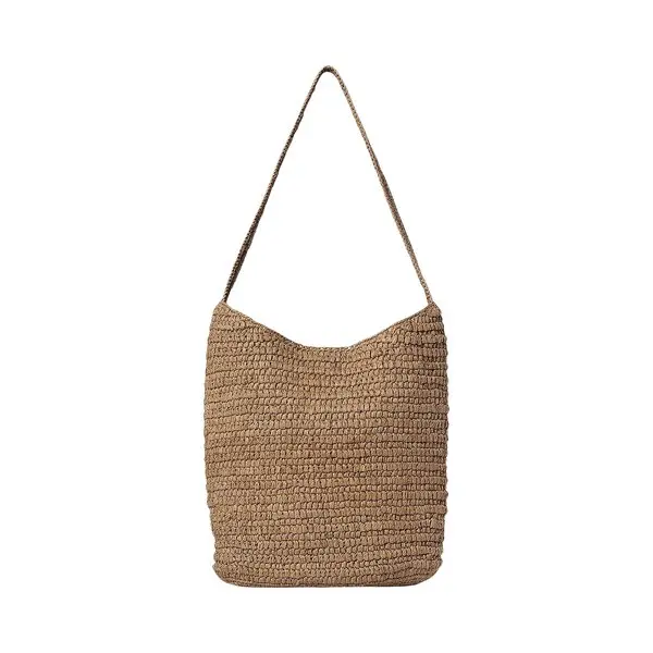 THE ROW Alma Shoulder Raffia Bag