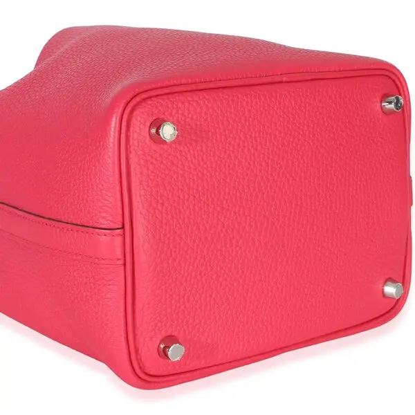 Hermès Rose Extreme Clemence Picotin Lock 18 Phw - Pink