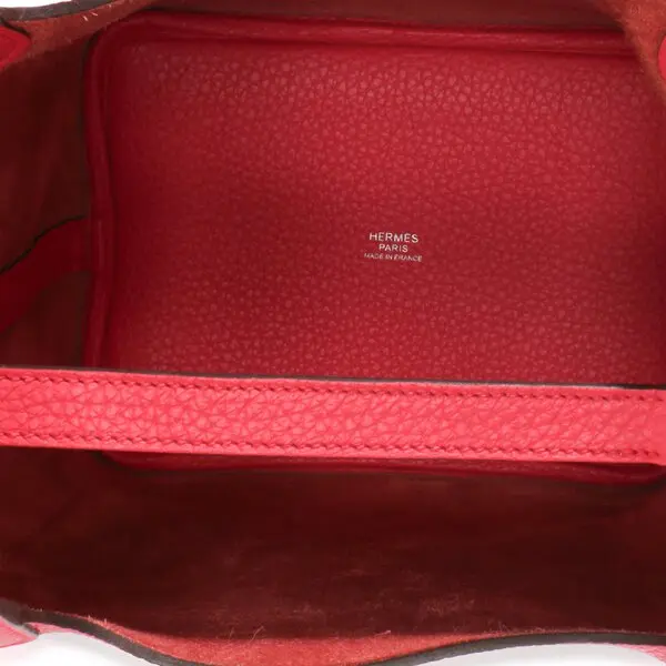 Hermès Rose Extreme Clemence Picotin Lock 18 Phw - Pink