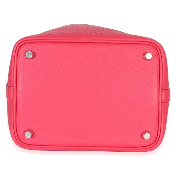 Hermès Rose Extreme Clemence Picotin Lock 18 Phw - Pink