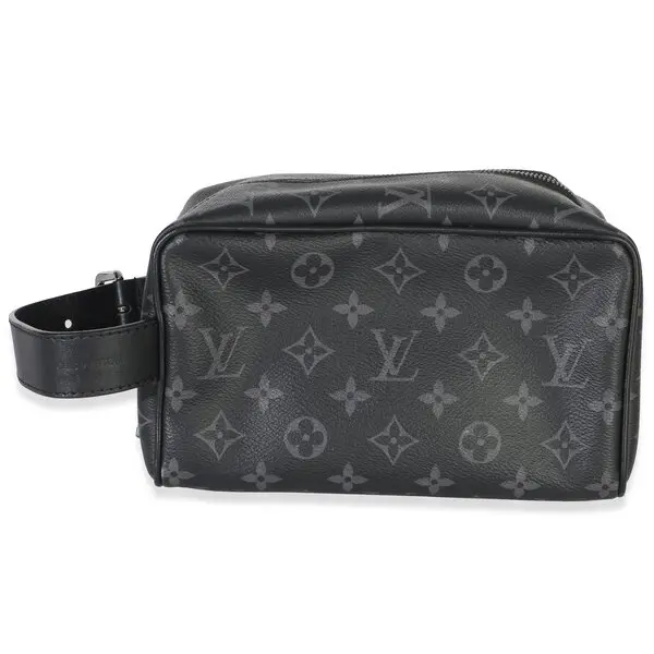 LOUIS VUITTON Monogram Eclipse Canvas Locker Dopp Kit Toiletry Pouch - Black