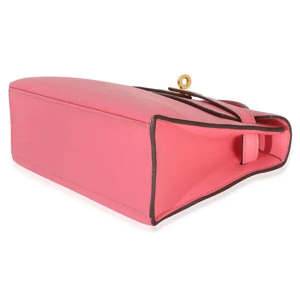 Hermès Rose Azalee Swift Kelly Pochette Ghw - Pink