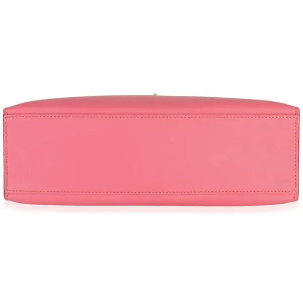 Hermès Rose Azalee Swift Kelly Pochette Ghw - Pink