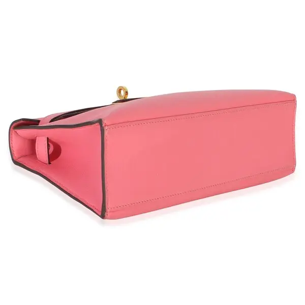 Hermès Rose Azalee Swift Kelly Pochette Ghw - Pink