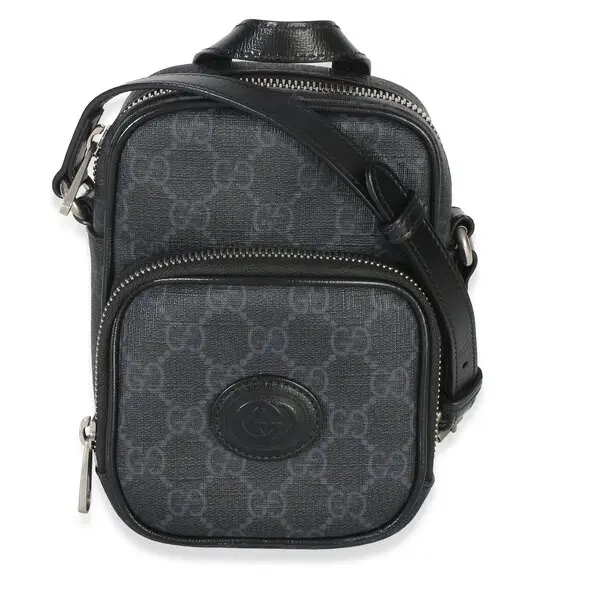 Gucci Gg Supreme Crossbody Bag - Black