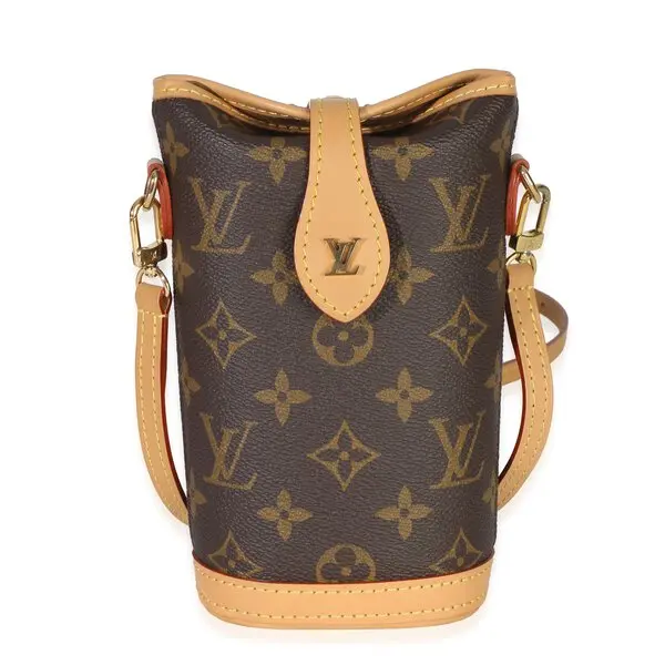 LOUIS VUITTON Monogram Canvas Fold Pouch - Brown