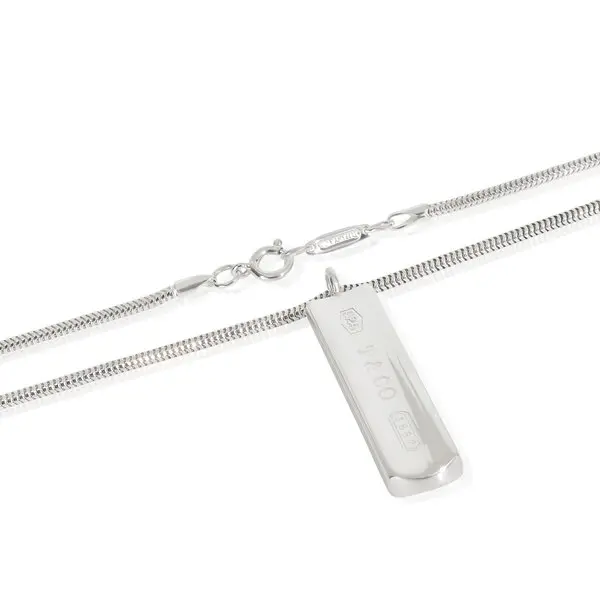 Tiffany & Co. Sterling Silver 1837 Bar Pendant Necklace