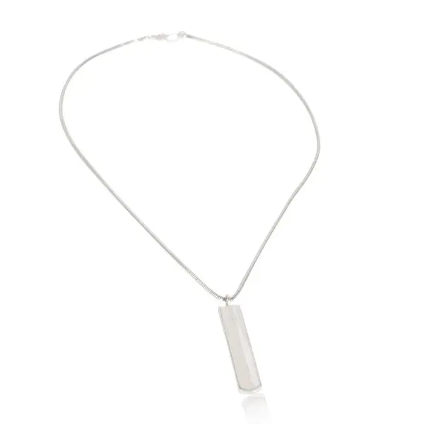 Tiffany & Co. Sterling Silver 1837 Bar Pendant Necklace