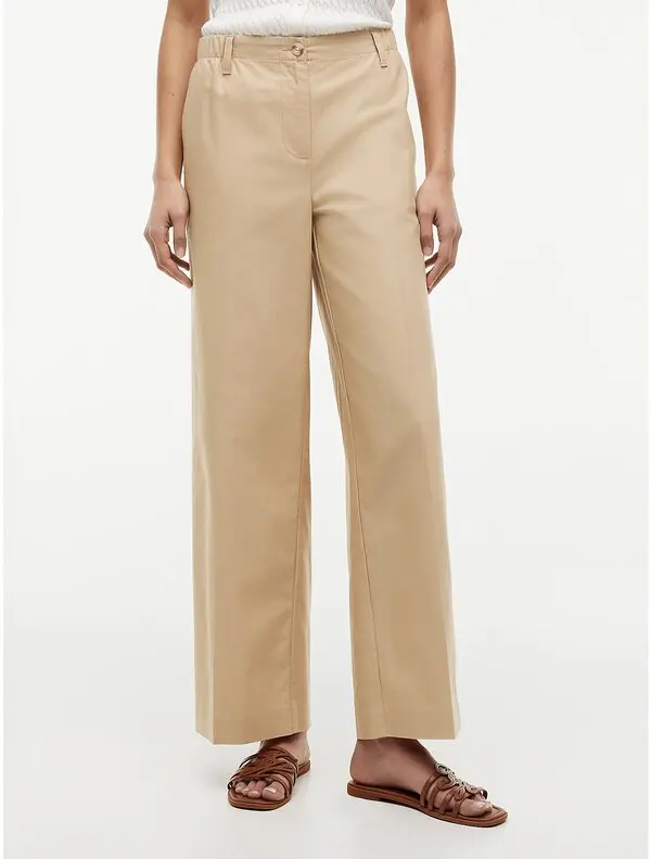 Tommy Hilfiger Lightweight Chinos With Flat Front And Elasticated Waist - Clayed Pebble