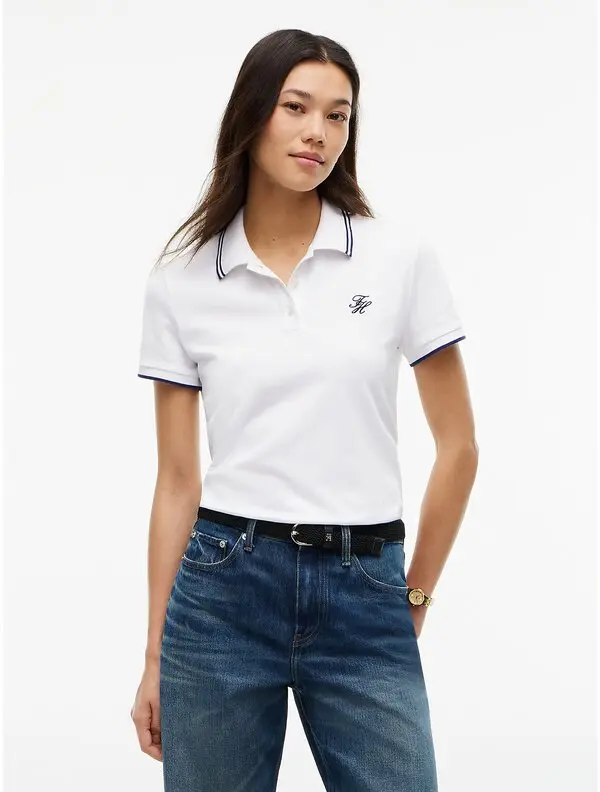 Tommy Hilfiger Script Monogram Tipped Polo