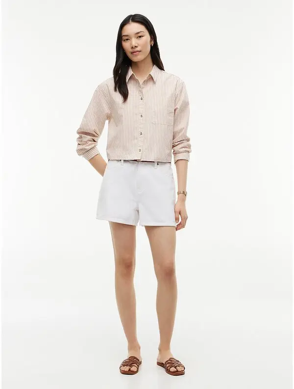 Tommy Hilfiger Striped Cotton Poplin Shirt With Gold-tone Buttons