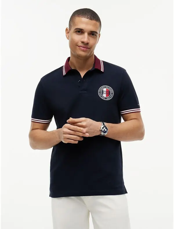 Tommy Hilfiger Regular Fit Circle Logo Tipped Polo