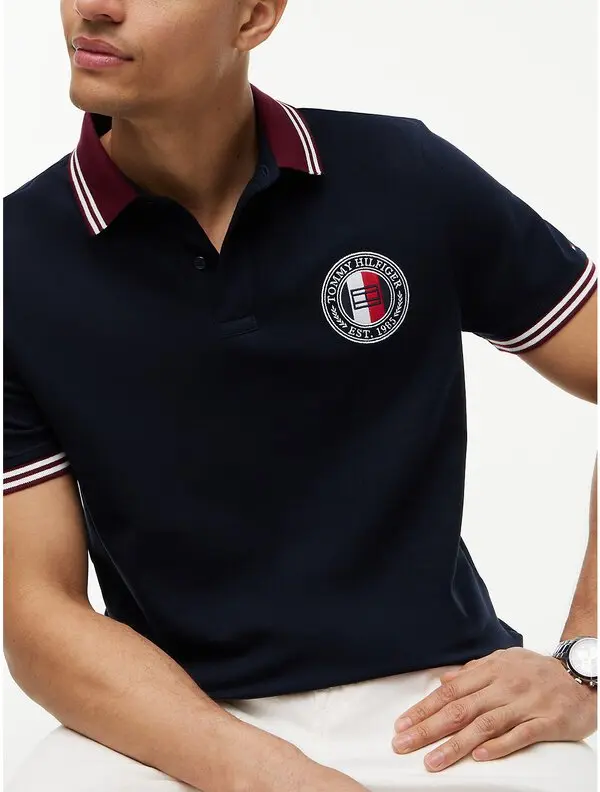 Tommy Hilfiger Regular Fit Circle Logo Tipped Polo