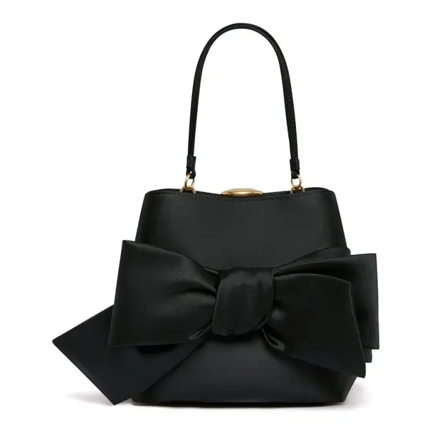 Lulu Guinness Satin Bow Handbag - Black