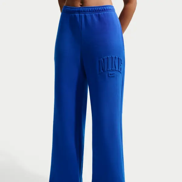 Nike Studio Fleece Weight Mid-rise Wide-leg Pants