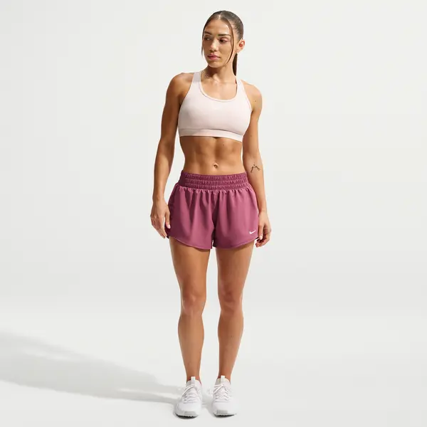 Nike One Dri-fit Mid-rise 3" Brief-lined Shorts - Red