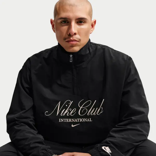 Nike Club 1/2 Zip Jacket - Black