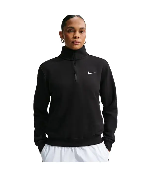 Nike Studio Fleece Medium Weight 1/4-zip Top - Black
