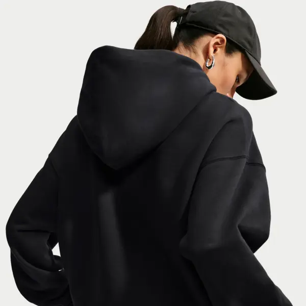 Nike Studio Fleece Medium Weight Oversized Pullover Logo Hoodie