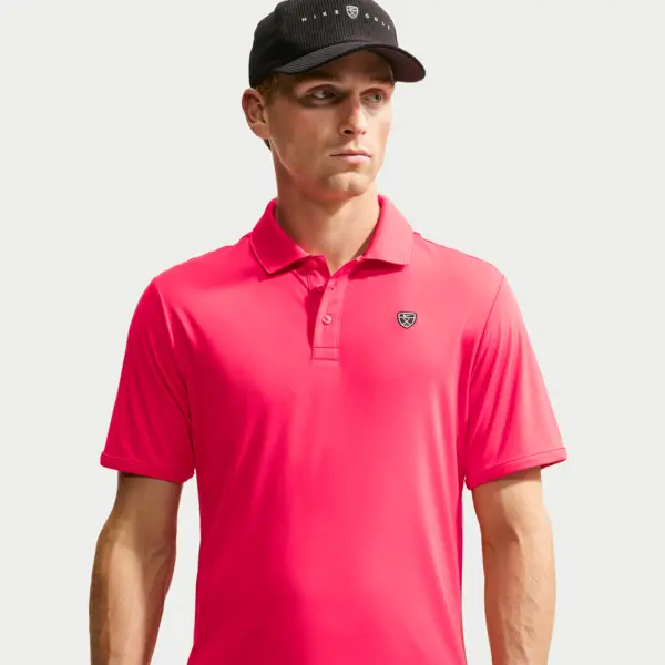 Nike Par Dri-fit Chest Logo Golf Polo - Red