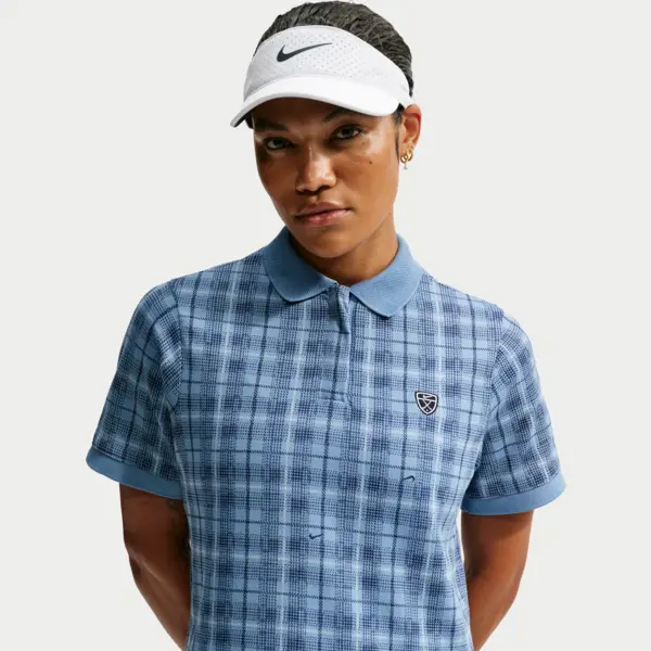 Nike Fairway Fresh Tartan Golf Polo - Blue