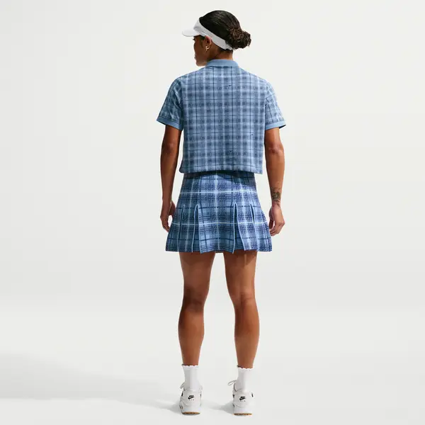 Nike Dri-fit Tartan Golf Polo - Blue