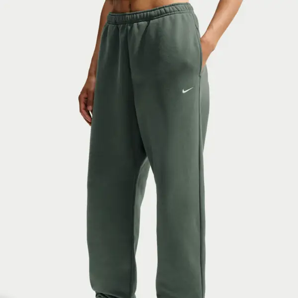 Nike Studio Fleece High-rise Oversized Cuffed Pants - Green