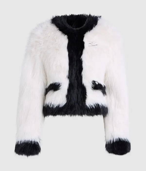 Karl Lagerfeld Faux Fur Jacket