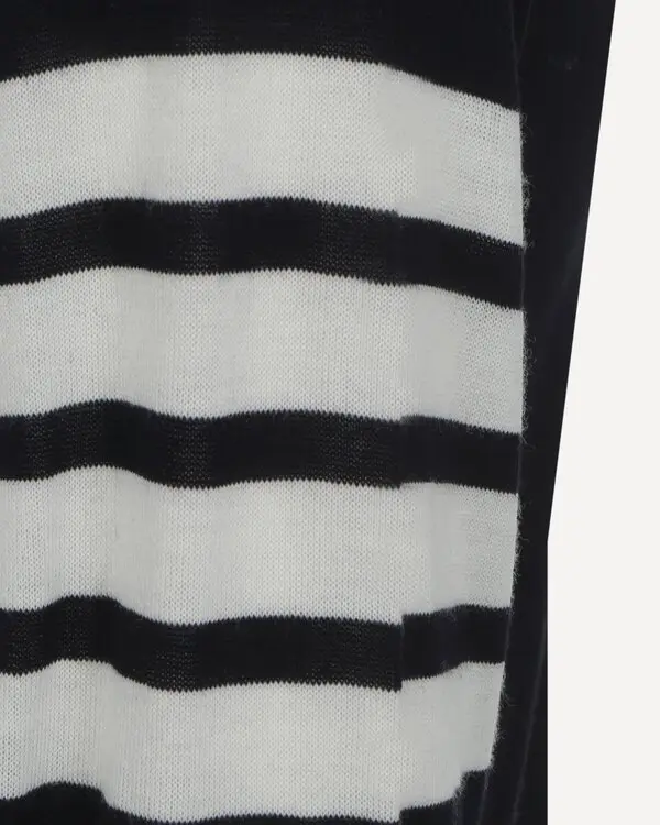 Thom Browne Virgin Wool V-neck Cardigan With Signature Stripes - Blue