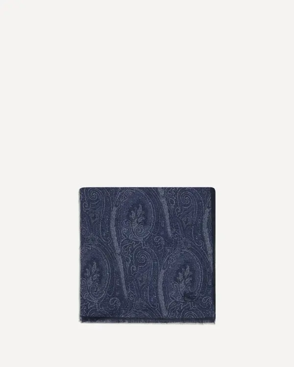 Etro Paisley Scarf - Blue