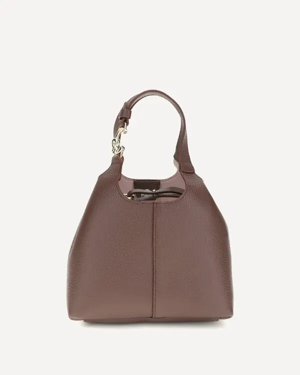 COCCINELLE C-easy Small Grained Leather Handbag - Brown