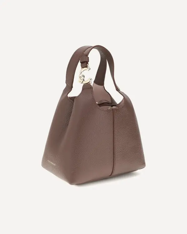 COCCINELLE C-easy Small Grained Leather Handbag - Brown