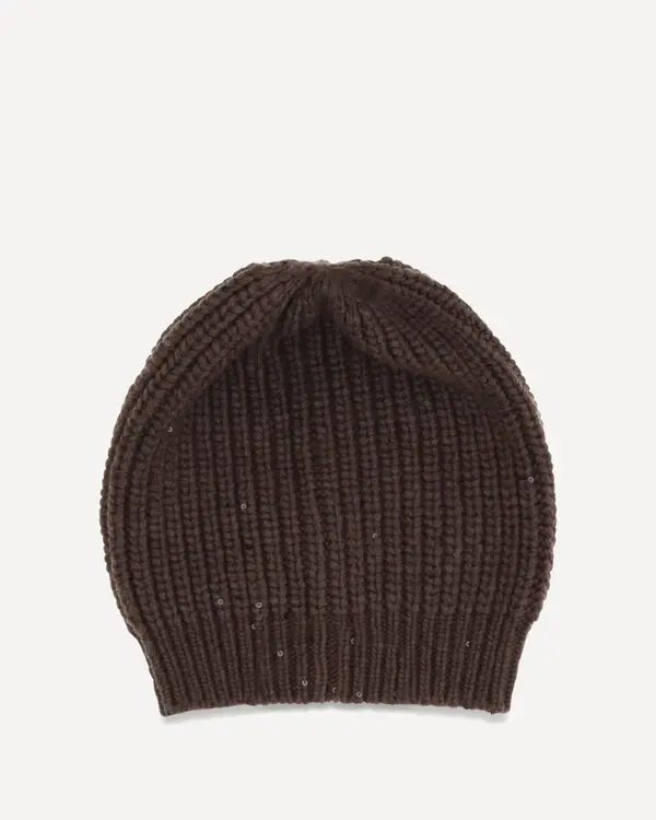 Brunello Cucinelli Cashmere Beanie Hat - Brown