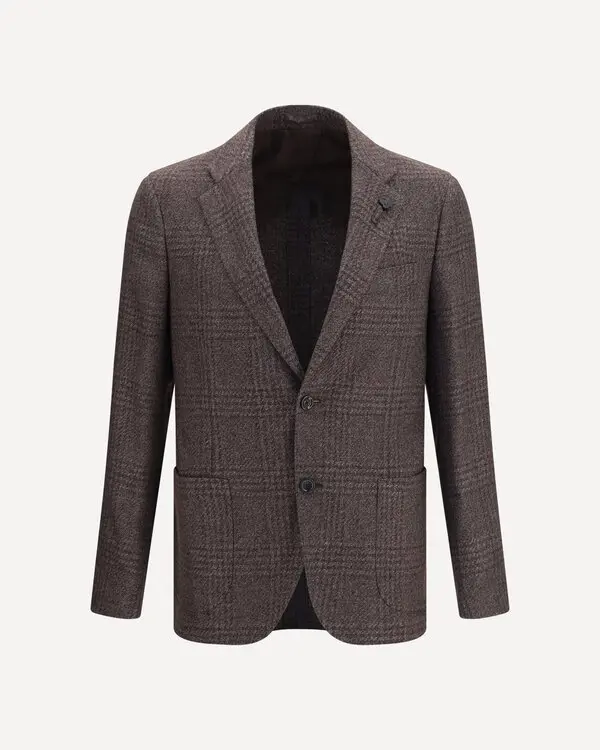 LARDINI Single-breasted Wool-blend Blazer