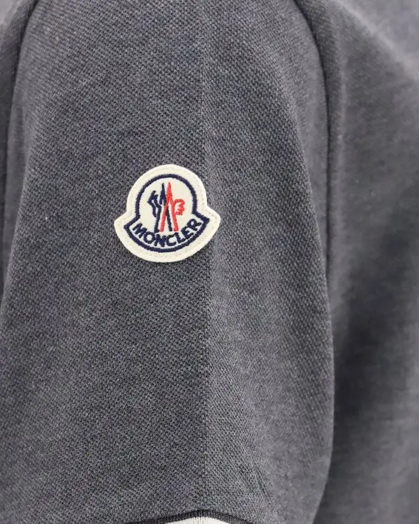 Moncler Cotton Piqué Polo With Triped Trim