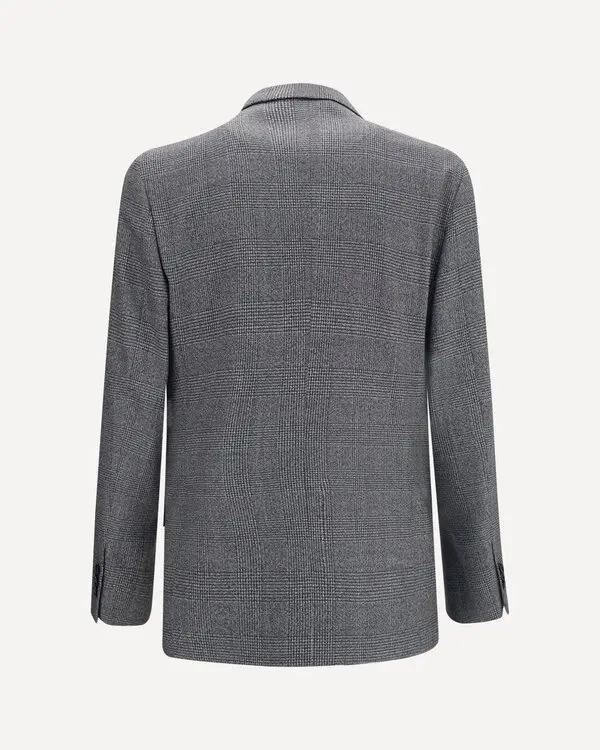 LARDINI Double-breasted Wool Blazer - Grey