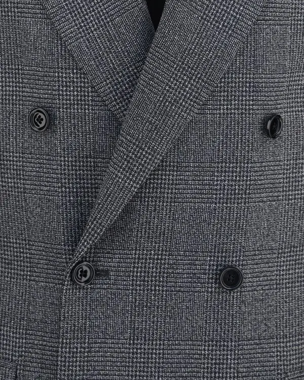 LARDINI Double-breasted Wool Blazer - Grey