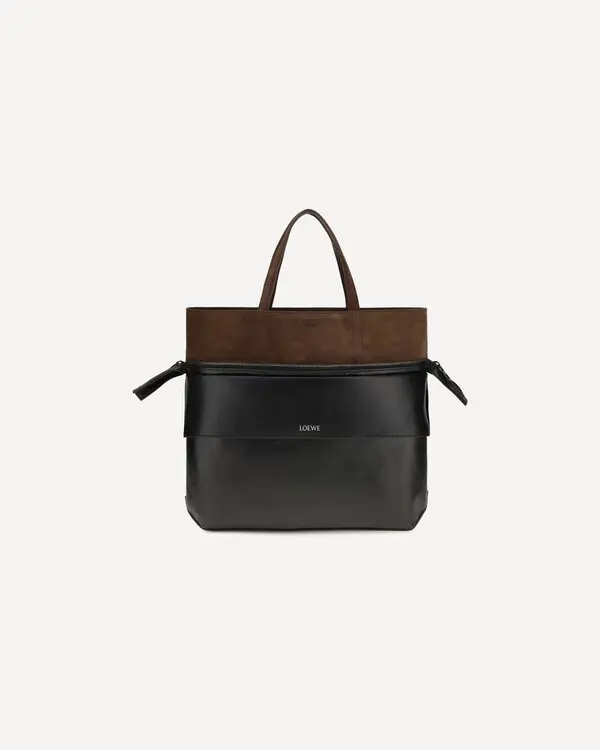 Loewe Small Switch Tote Bag In Calfskin And Suede