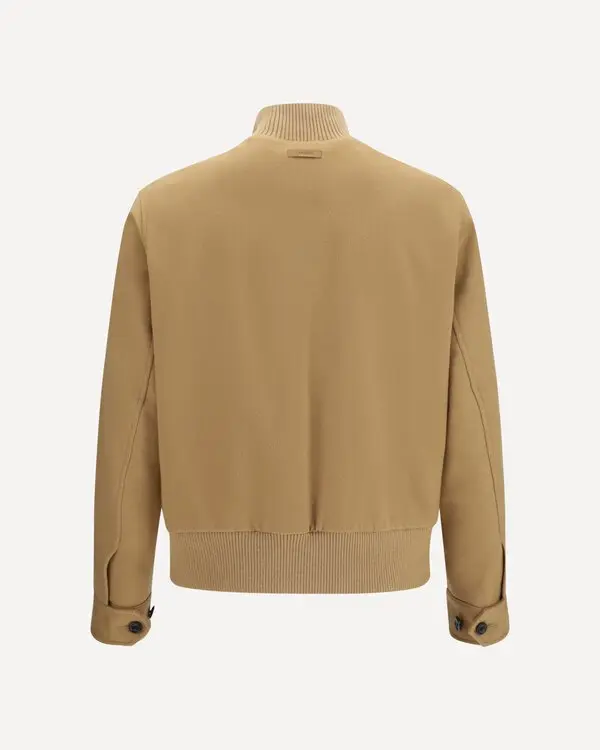 LARDINI Zip-up Jacket With Ribbed Trims