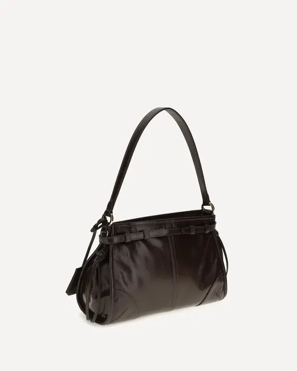 Prada Small Bonnie Handbag In Leather - Brown