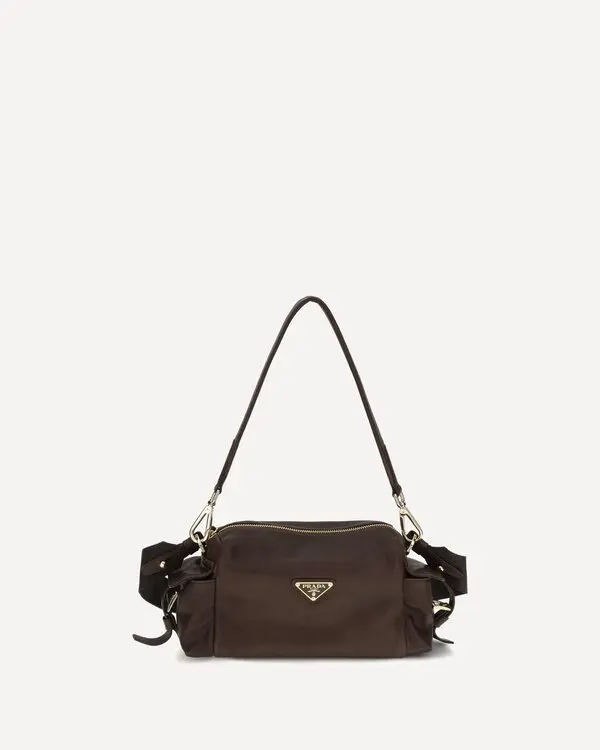 Prada Small Explore Shoulder Bag In Nappa Leather - Brown