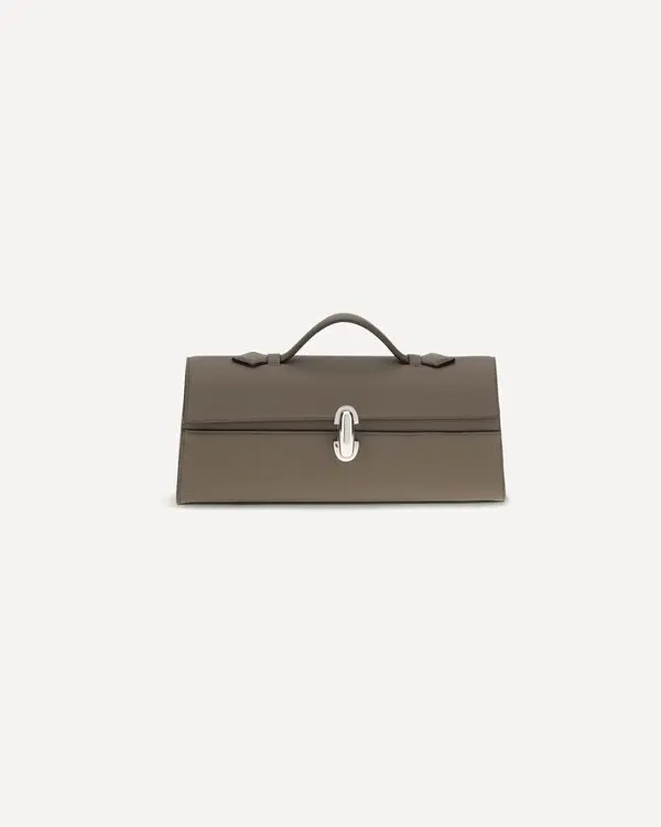 Savette Slim Symmetry Clutch - Brown