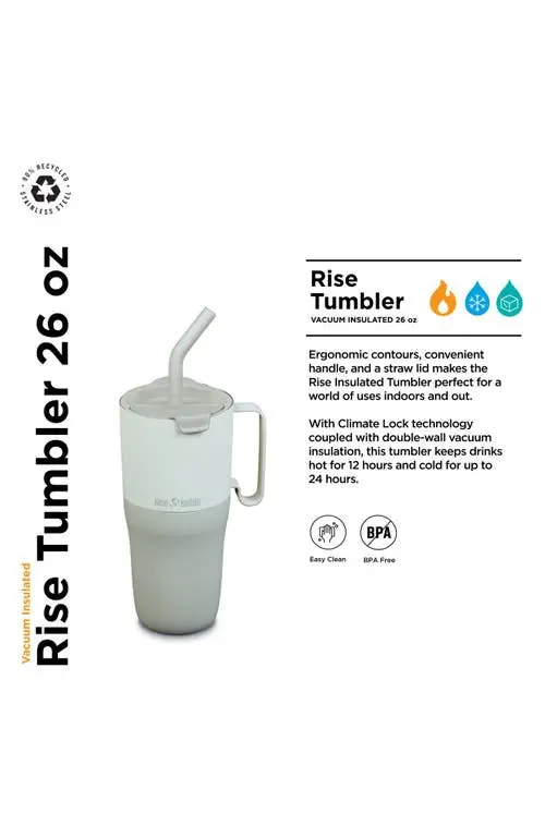 KLEAN KANTEEN 26oz Rise Insulated Tumbler With Straw Lid